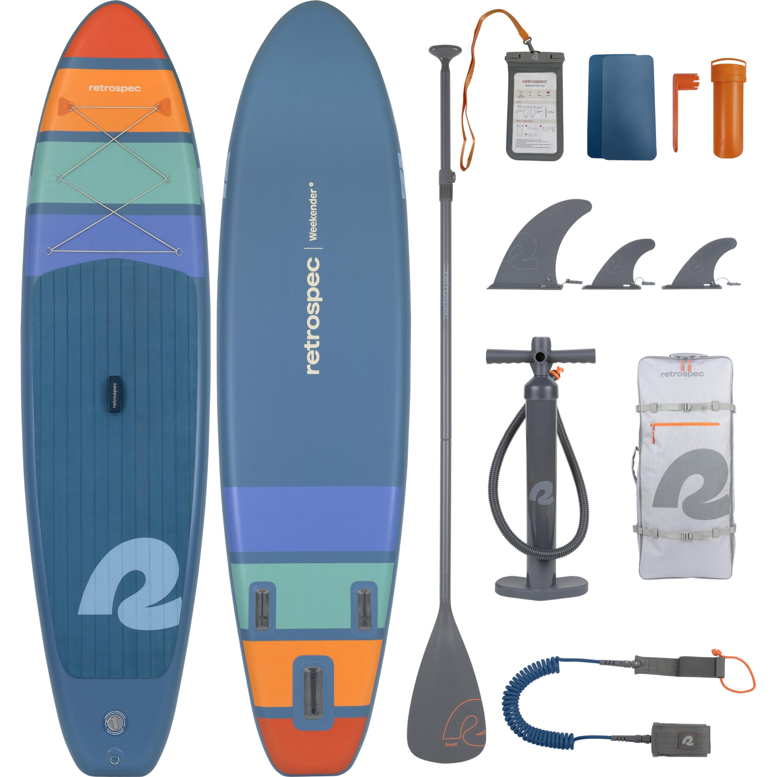 Retrospec Weekender Inflatable Stand Up Paddle Board Includes Paddle ...