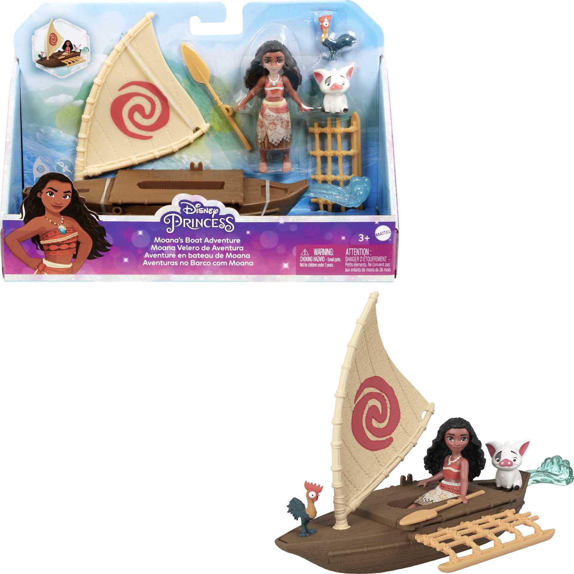 Mua Mattel Disney Princess Moana Small Doll & Boat Playset with ...