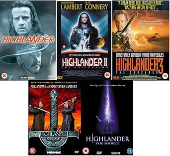 Highlander Complete Movie Anthology All Film 5 Discs DVD Collection ...