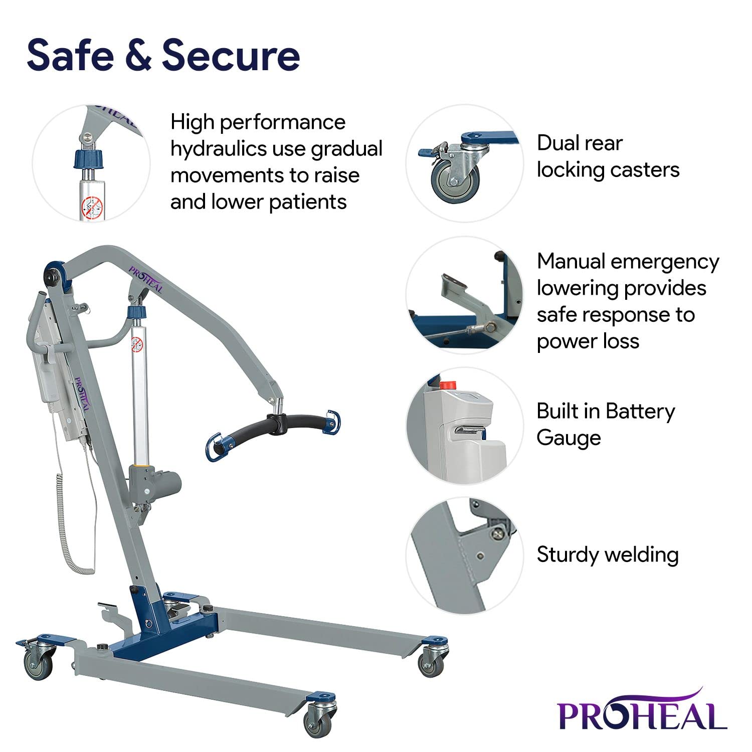 Mua ProHeal Portable Patient Lift - Compact Folding Full Body Patient ...