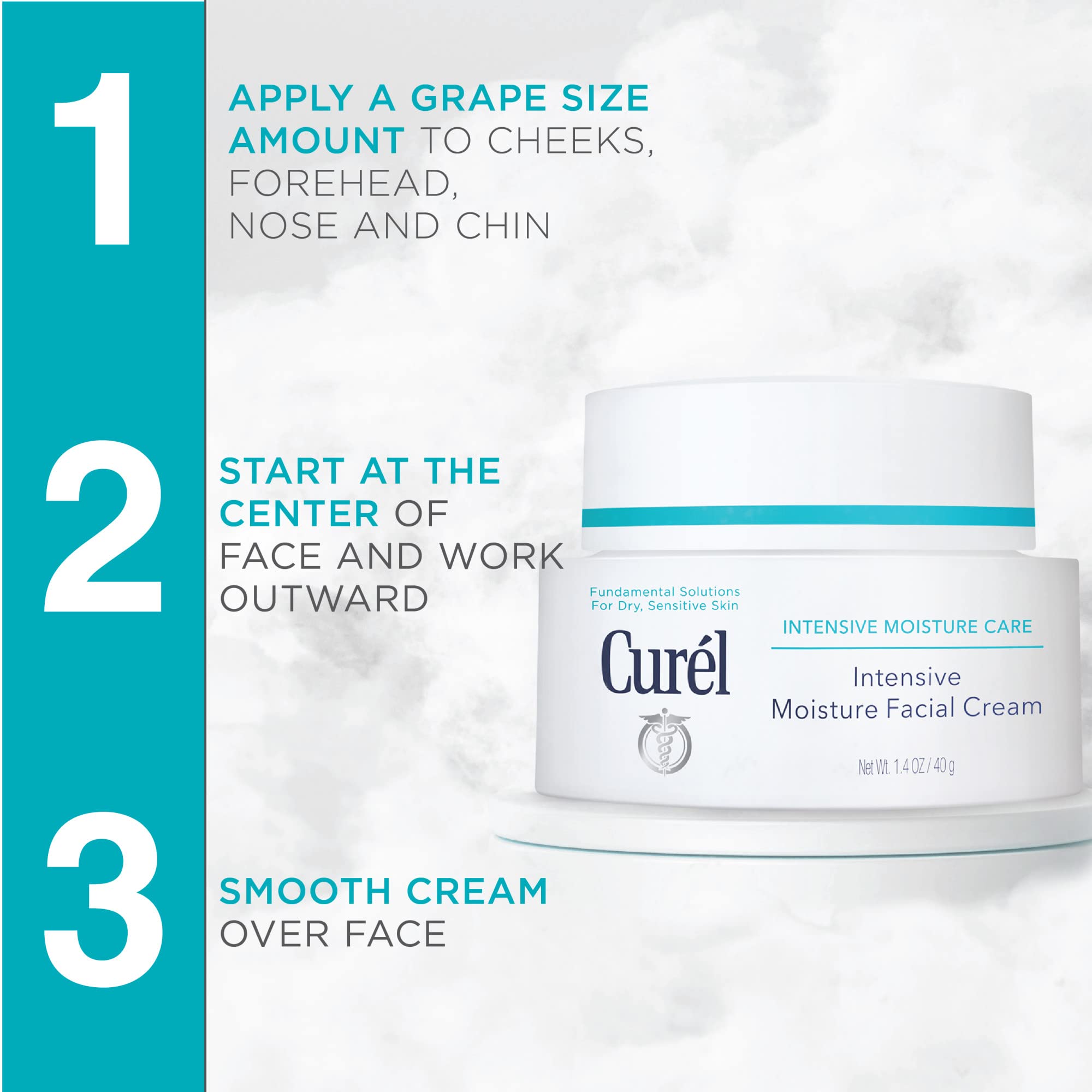 Curel Japanese Skin Care Intensive Face Moisturizer Cream, Face Lotion for Dry to Very Dry ...
