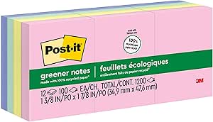 Amazon.com : Post-it Greener Pop-up Notes, 1.5x2 in, 12 Pads, America's ...