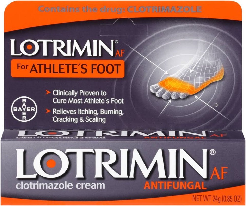 Lotrimin AF For Athlete's Foot Antifungal Clotrimazole Cream 0.85 Oz ...