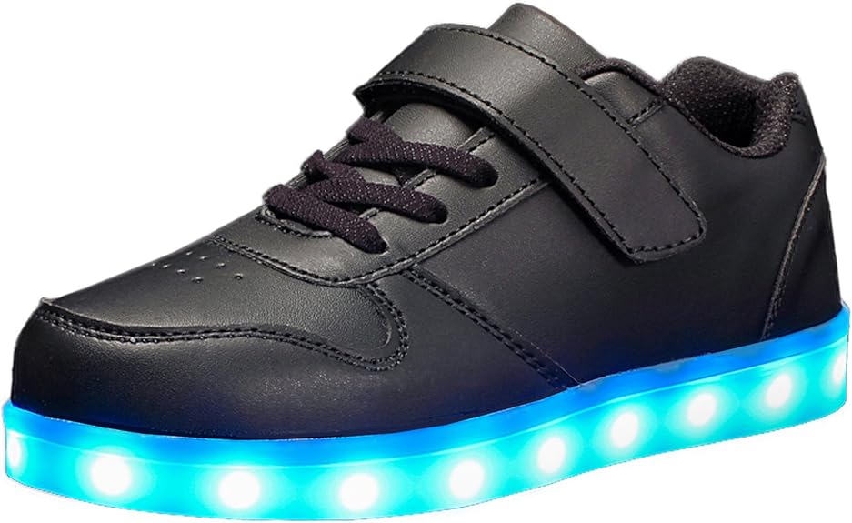 Voovix Unisex Kids Led Light Up Trainers Flashing Shoes Low-top ...