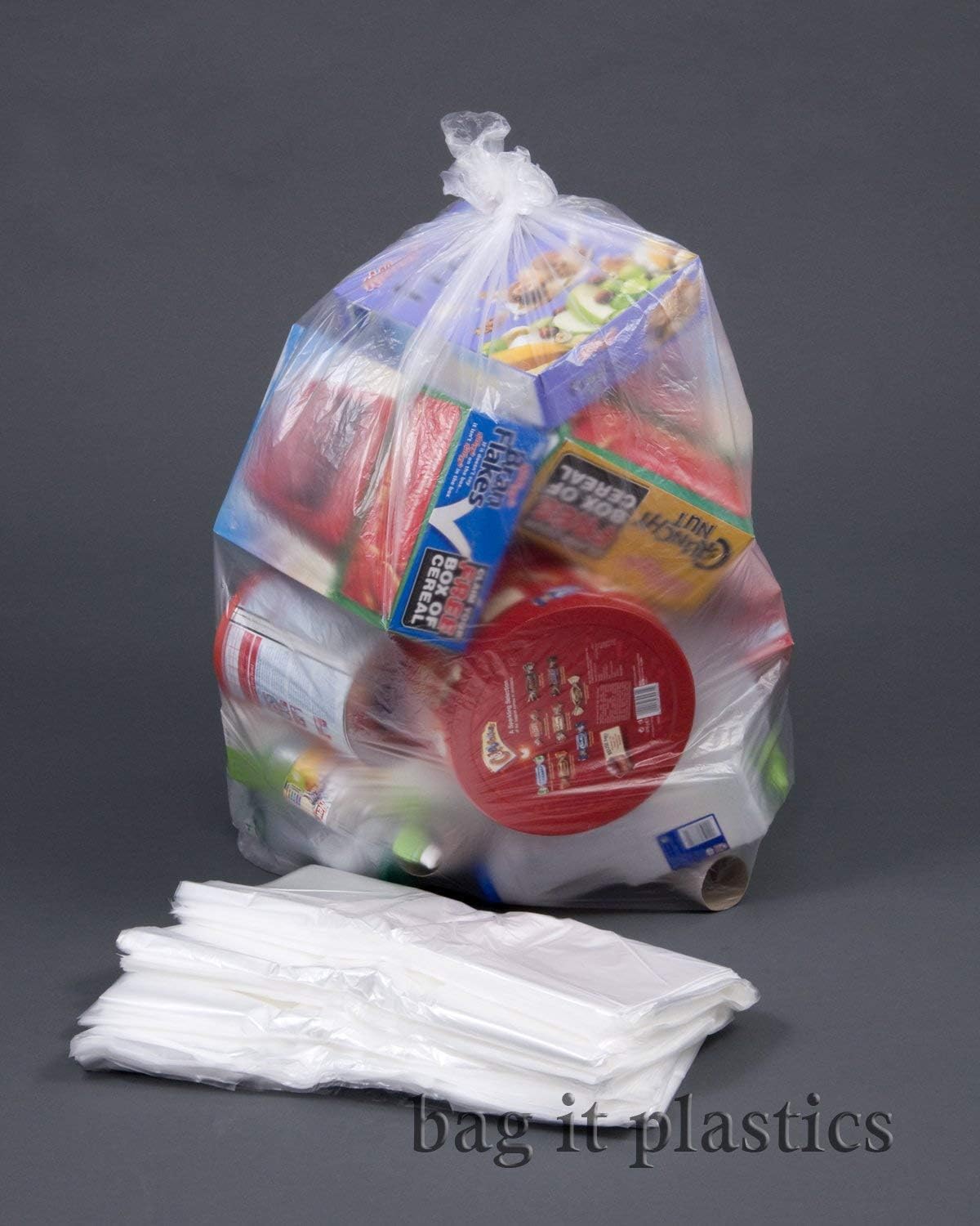 Bag It Plastics Clear Heavy Duty Recycling Bags/Sacks / 140 Gauge ...