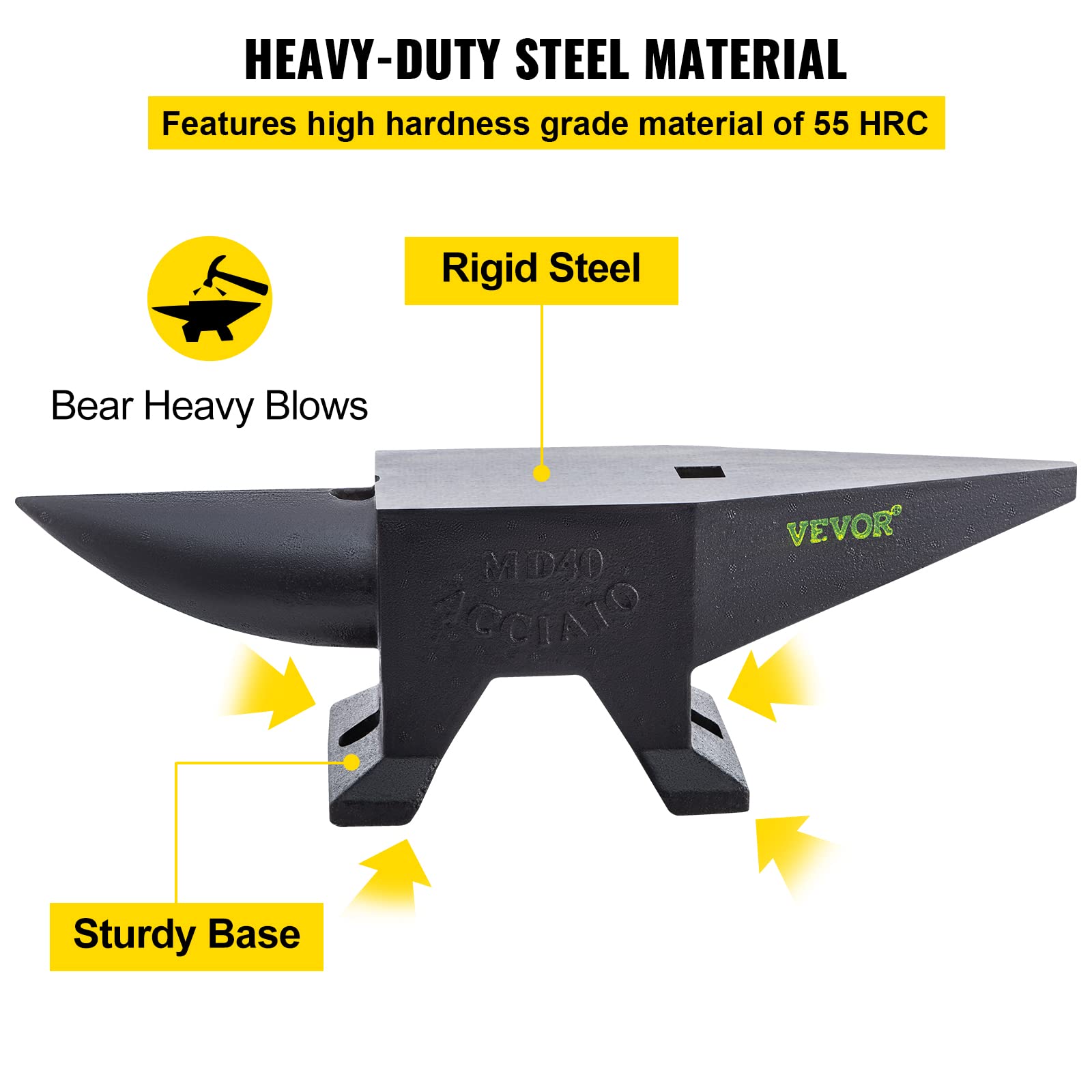 Mua VEVOR Cast Iron Anvil, 86 Lbs Single Horn Anvil with Large ...