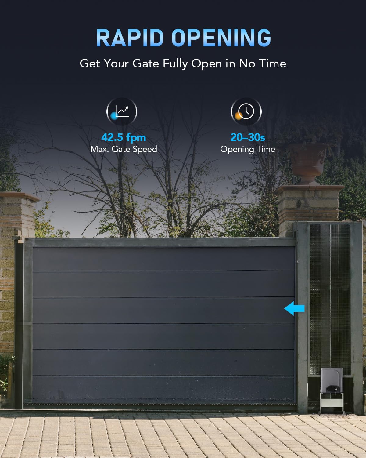 Mua CO-Z 1400lb Sliding Gate Opener Hardware Security System Kit for ...