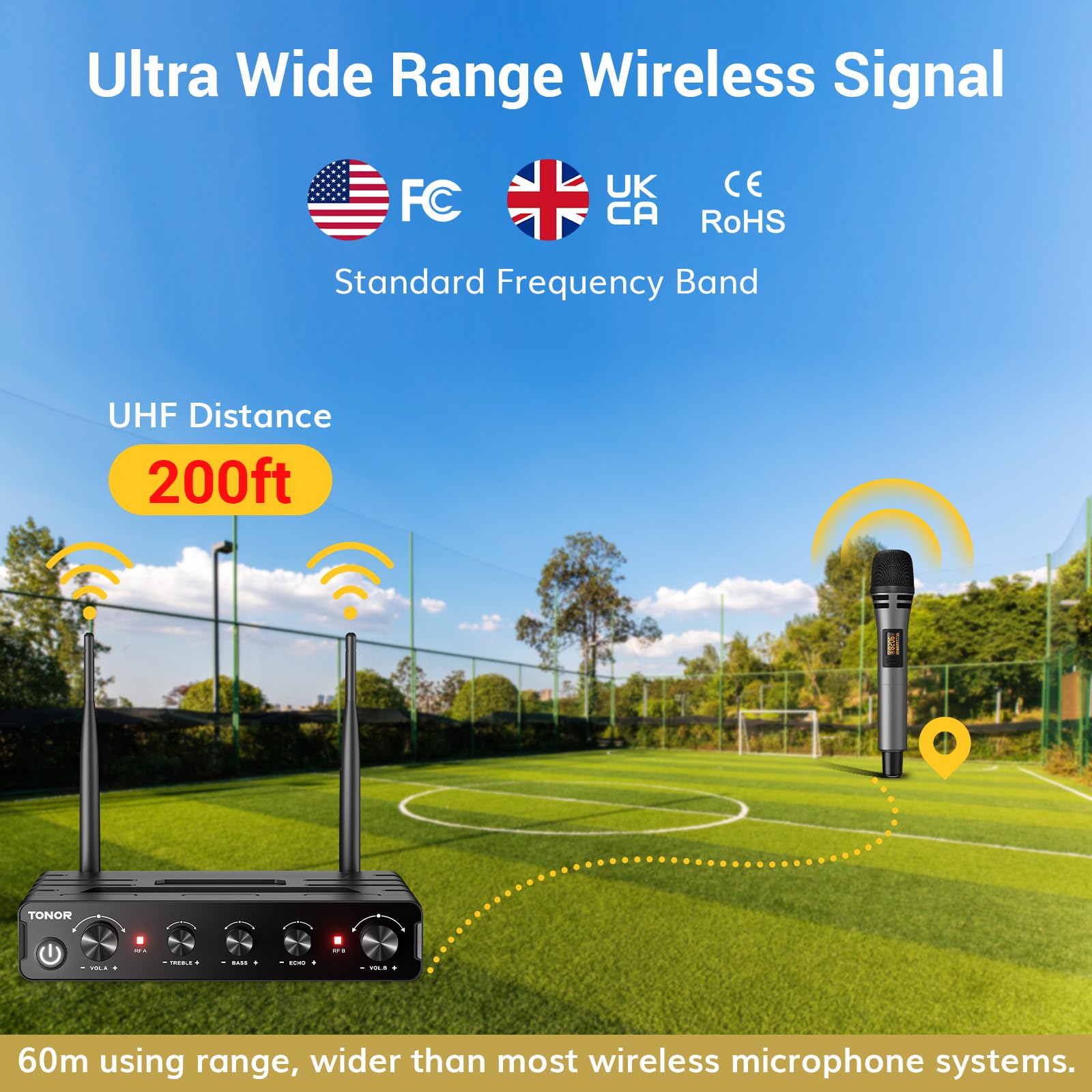 Mua TONOR Wireless Microphone Systems, Dual UHF Cordless Karaoke ...