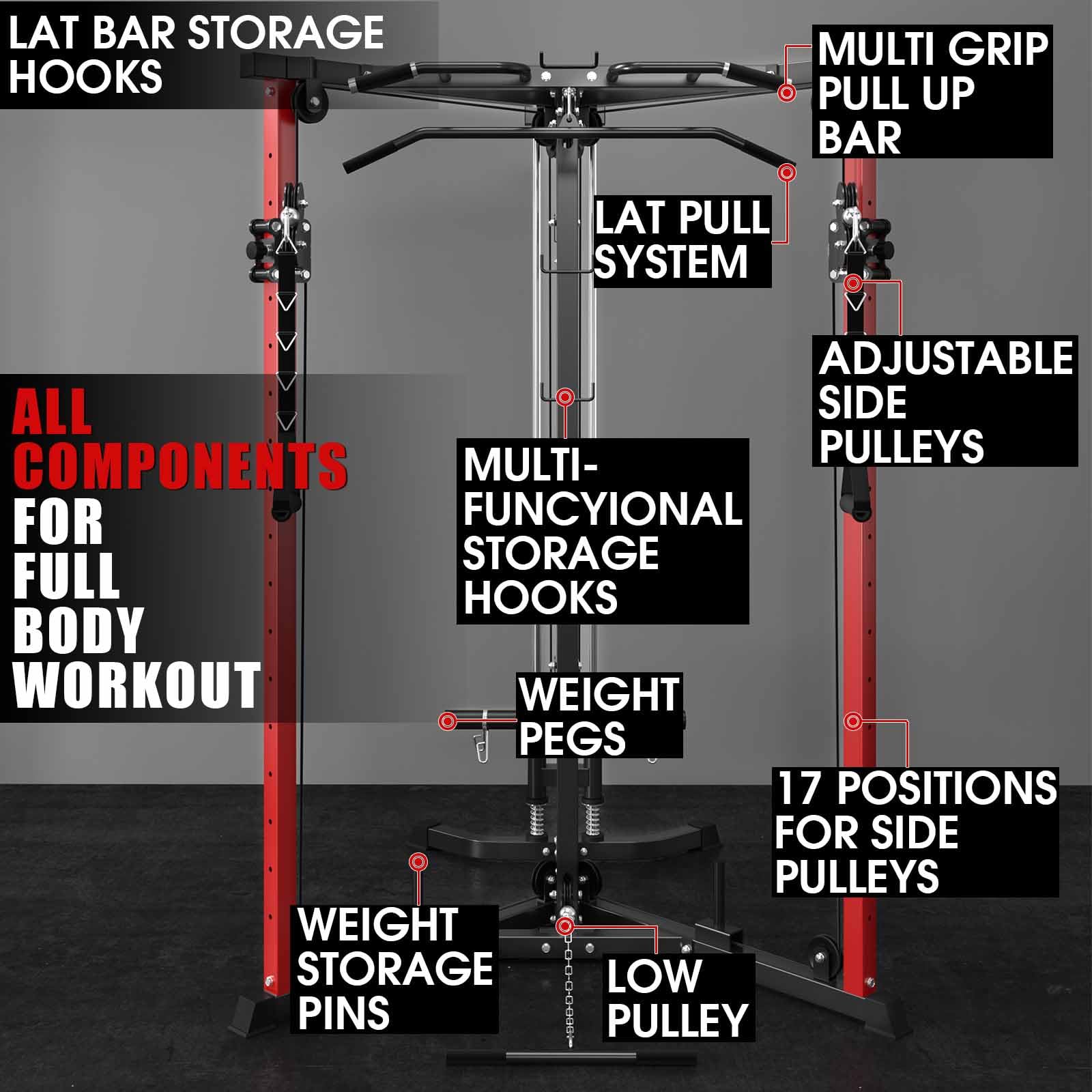 Mua syedee Cable Crossover Machine, Functional Trainer with 17 ...