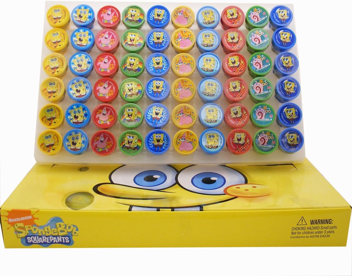 SpongeBob SquarePants Self-Inking Stamps / Stampers Party Favors (10 ...
