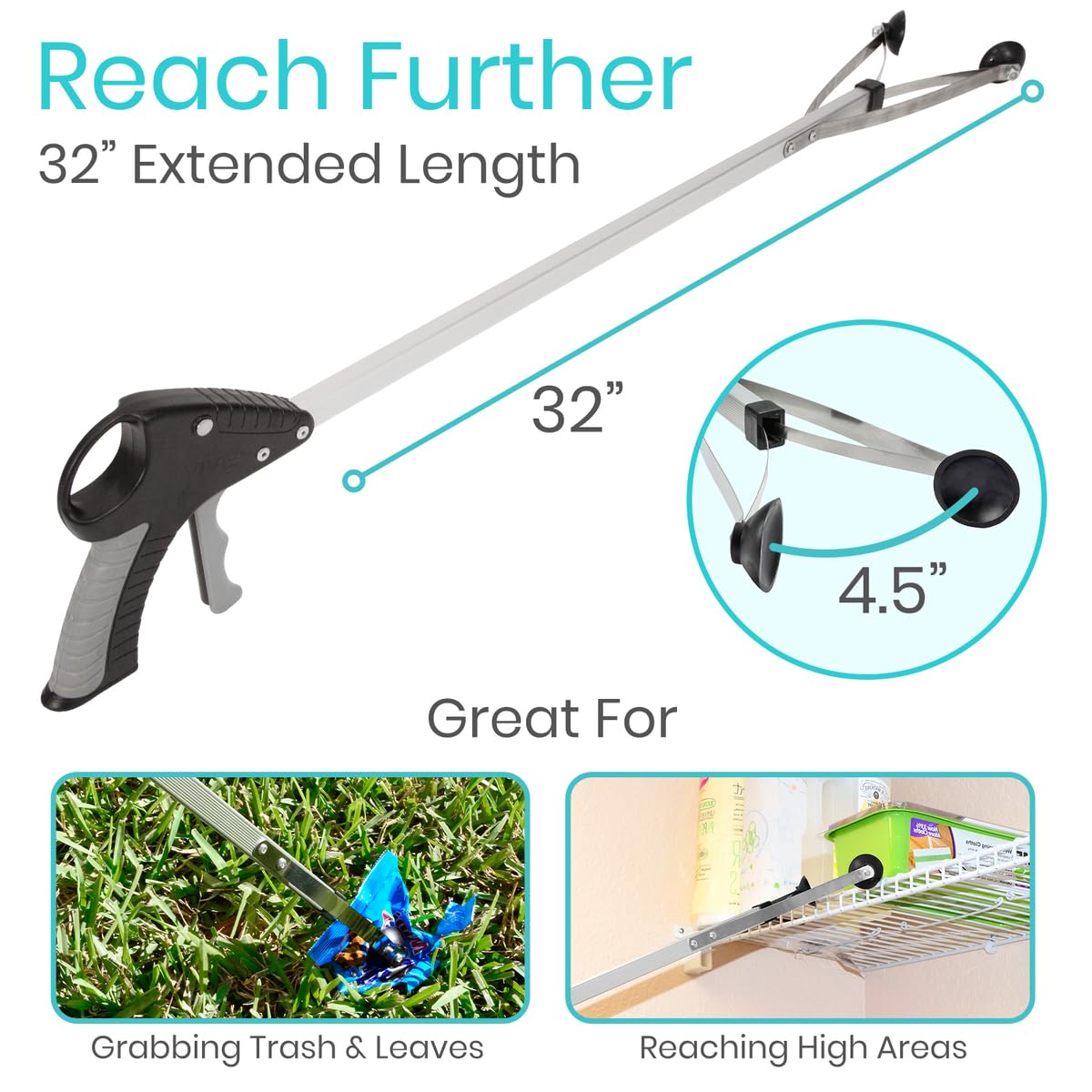 Mua Vive Suction Cup Grabber Reacher 32" - Elderly Grab It Reaching ...