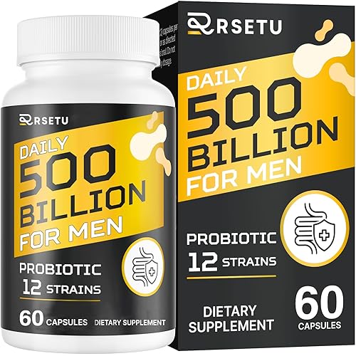 Probiotics for Men, 500 Billion CFUs & 12 Strains Mens Probiotic with ...