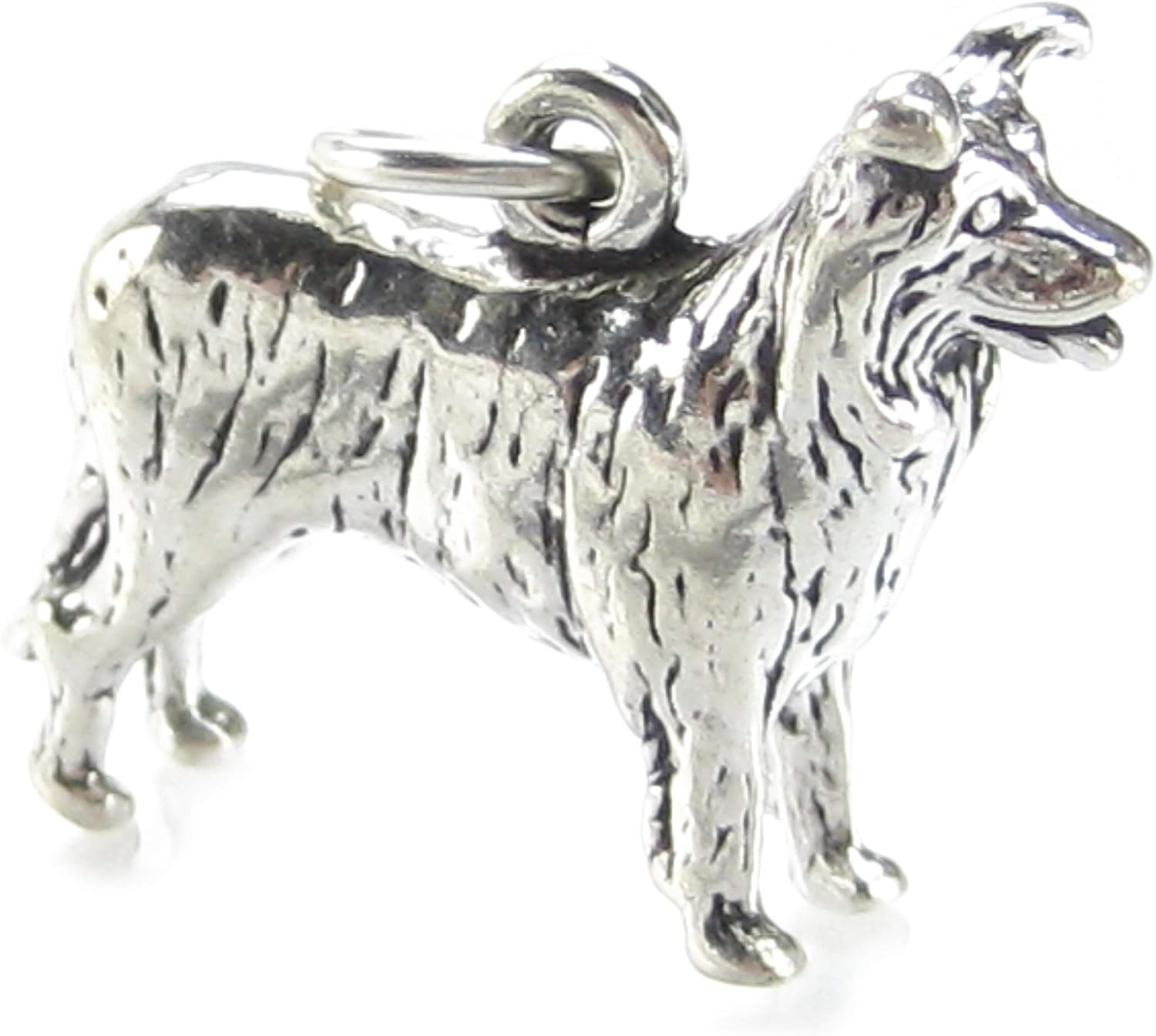 Border Collie dog sterling silver charm .925 x 1 Collies charms Dogs ...