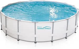 Summer Waves Elite 16'x48 Frame Pool with SkimmerPlus Filter Pump ...