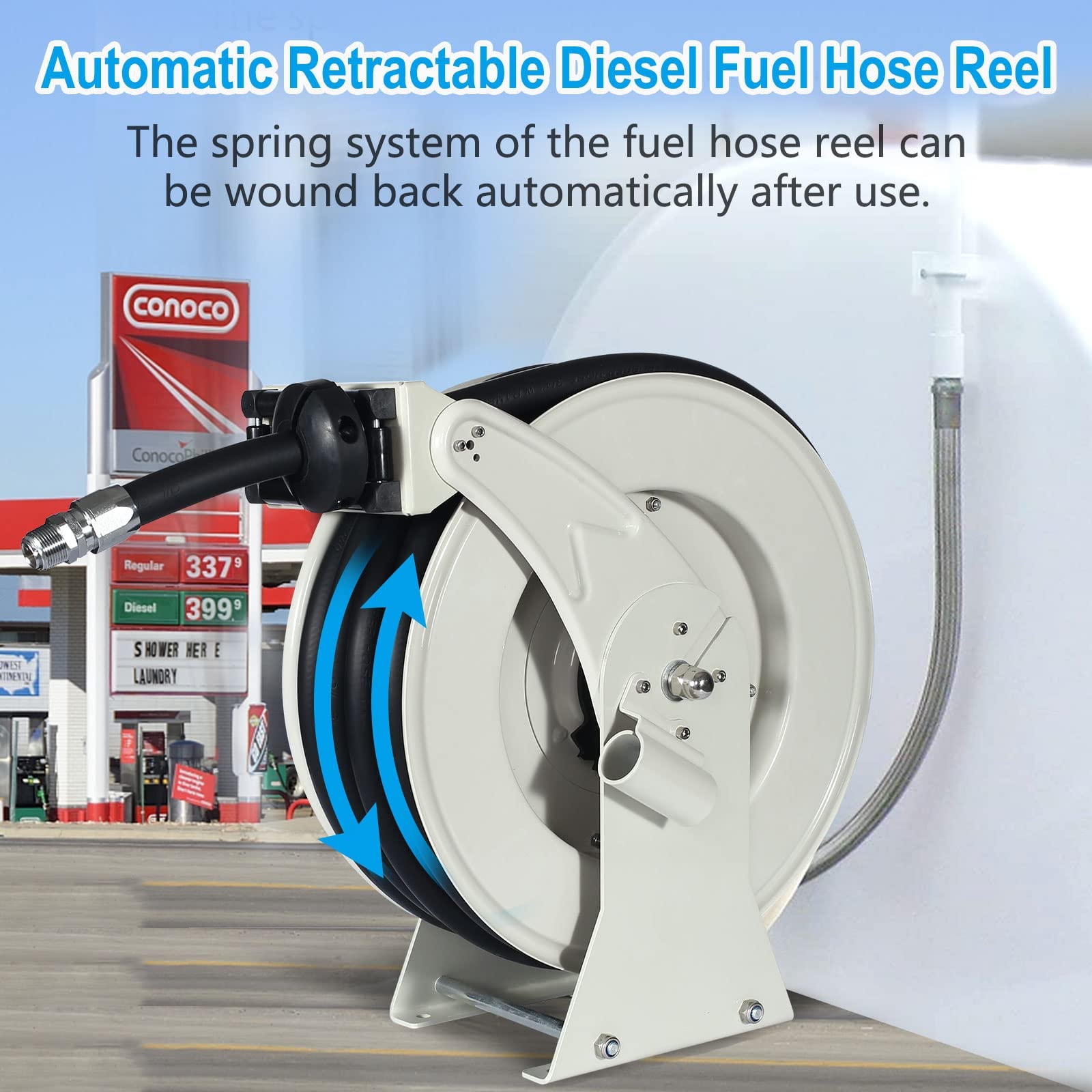 Mua Diesel Fuel Hose Reel Retractable 3/4" x 50' Explosion-Proof 300 ...