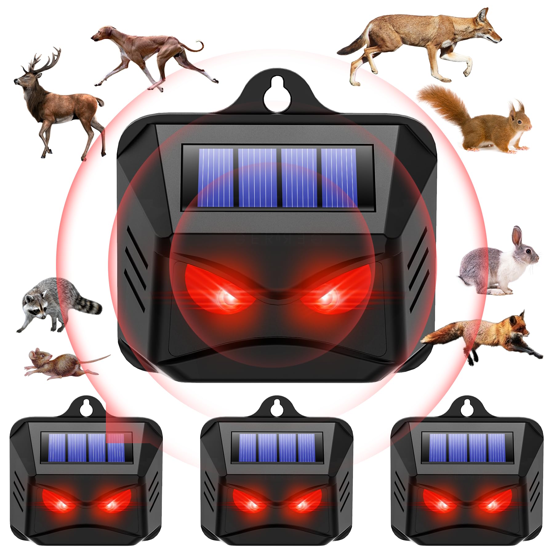 2024 Solar Animal Repellent Outdoor Coyote Deterrent for Yard Racoon ...