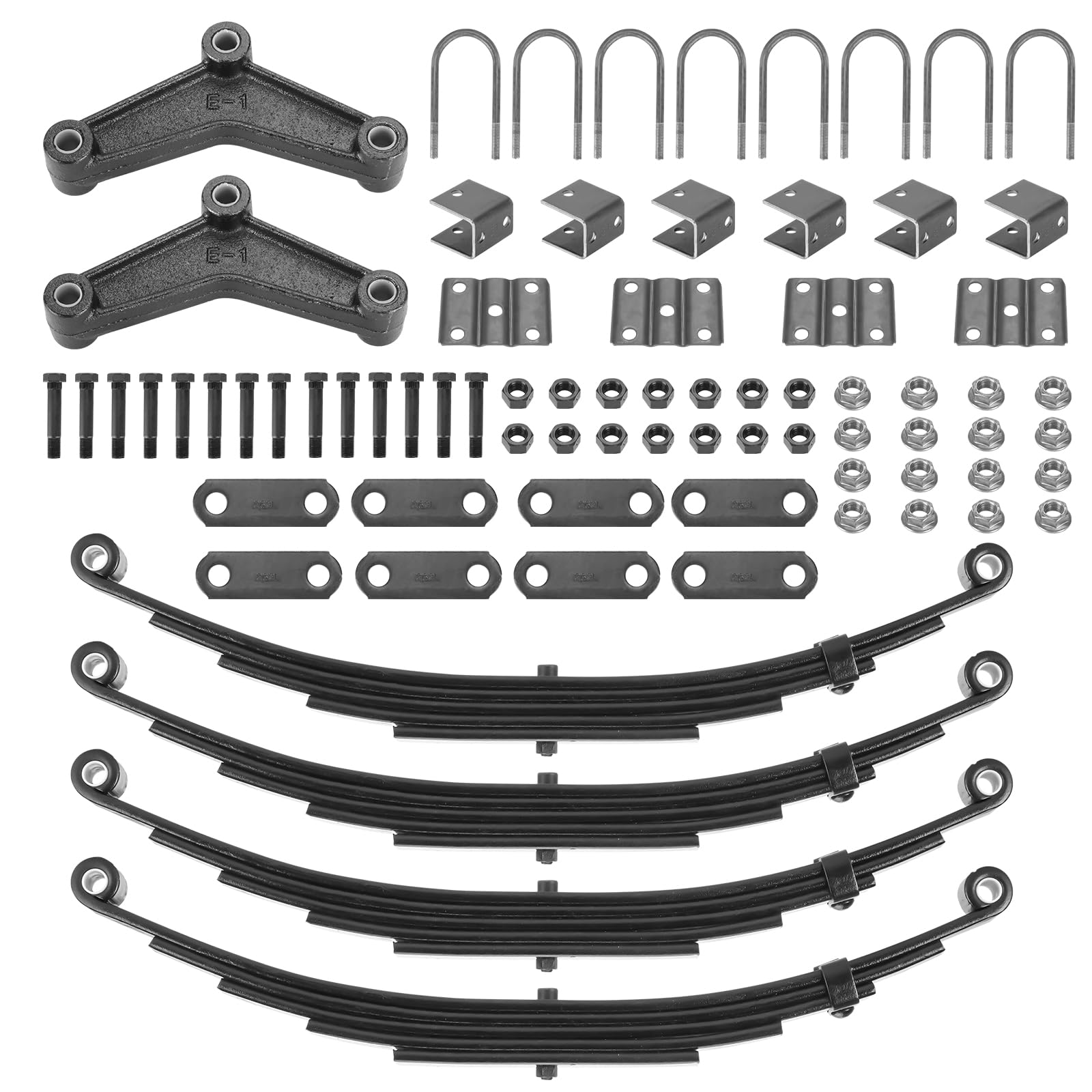 Magorfas Tandem Trailer Leaf Spring 5 Leaf Double Eye 3000 lbs Cap for ...