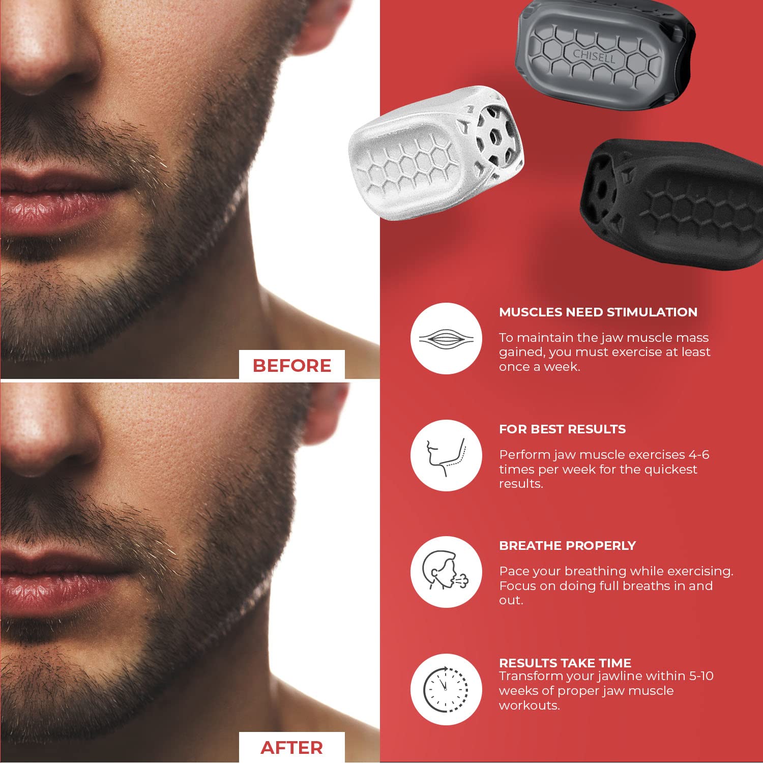 Mua CHISELL Jawline Exerciser & Jawline Sculptor, Bite Block for ...