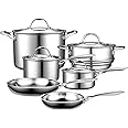 Amazon.com: Cooks Standard Multi-Ply Clad Cookware Set, 10 Piece ...