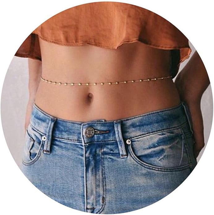 Befettly Women Belly Chain Minimalist Beach Bikini Waist Chain With ...