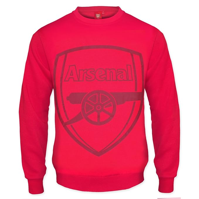 Arsenal FC Official Football Gift Mens Crest Sweatshirt Top: Amazon.co ...