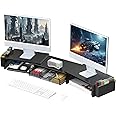 Amazon.com: gianotter Dual Monitor Stand Riser, Desk Organizer With ...