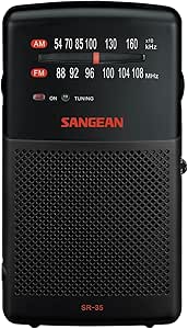Amazon.com: Sangean SR-35 AM/FM Pocket Analog Radio, Black : Electronics