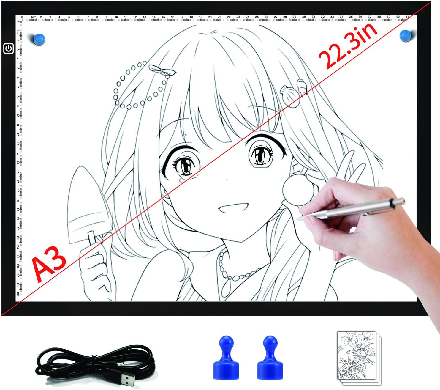DONPODER A3 Large LED Light Box Pad Board for Tracing Artists Drawing ...