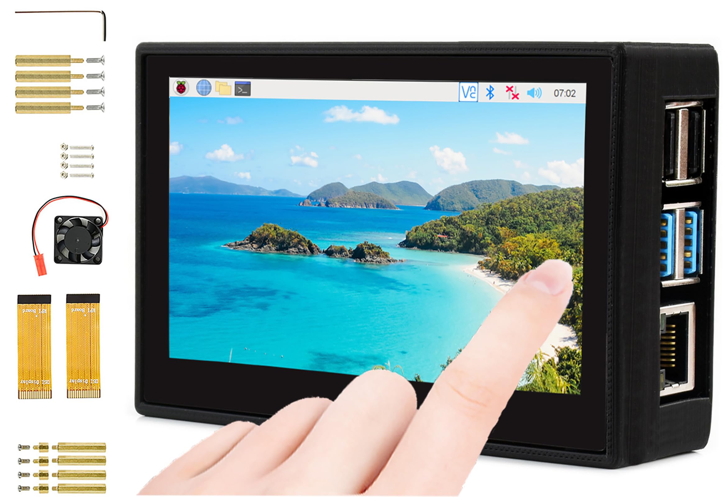 Mua 4.3inch DSI LCD Display with Case for Raspberry Pi 4B, 800x480 ...