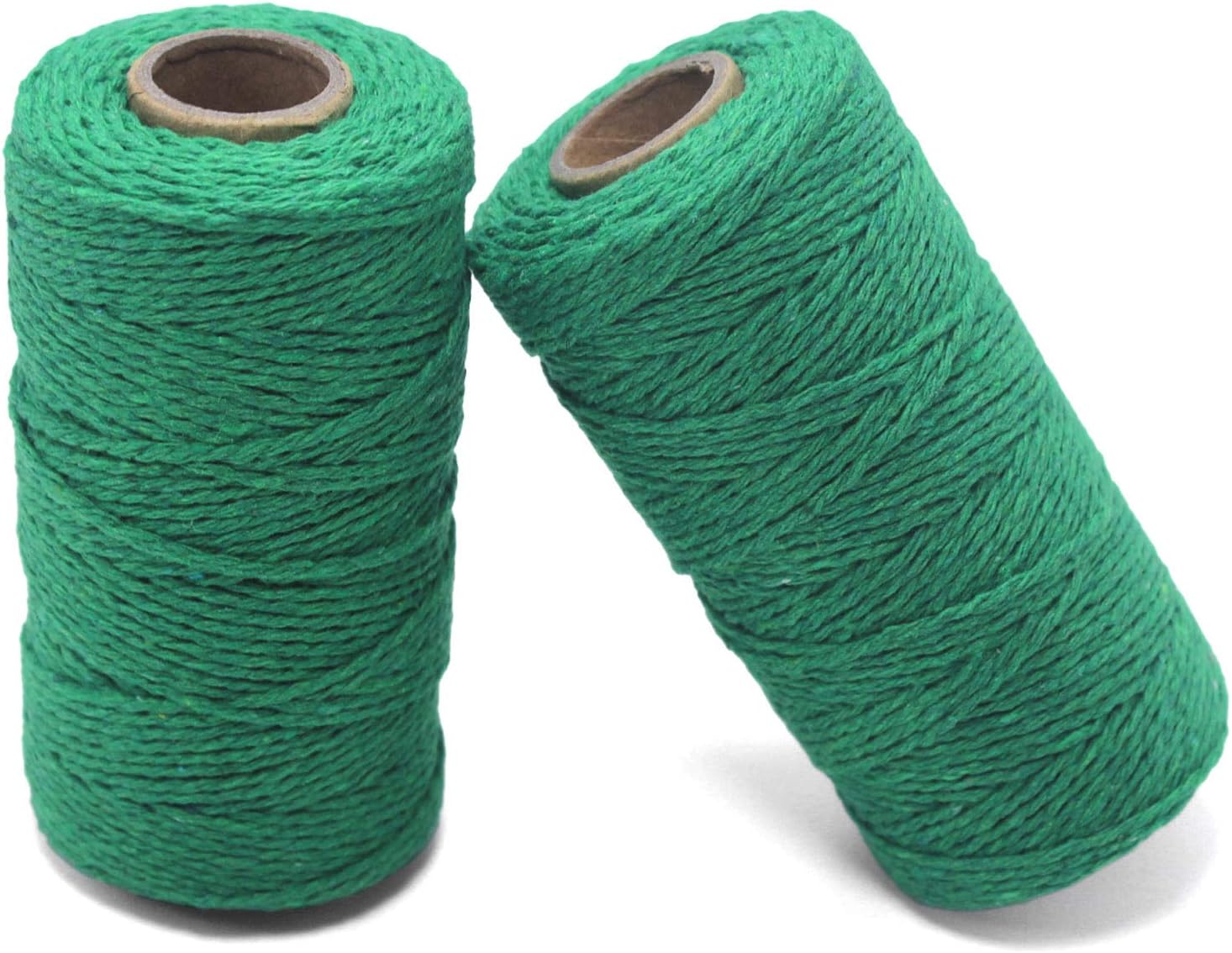 Amazon.com : Yzsfirm 2 Roll 2mm Cotton Twine Rope, 656 Feet Dark Green ...