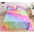 Amazon.com: URLINENS Rainbow Sheets Queen Size 4 Piece, Tie Dye Pastel ...