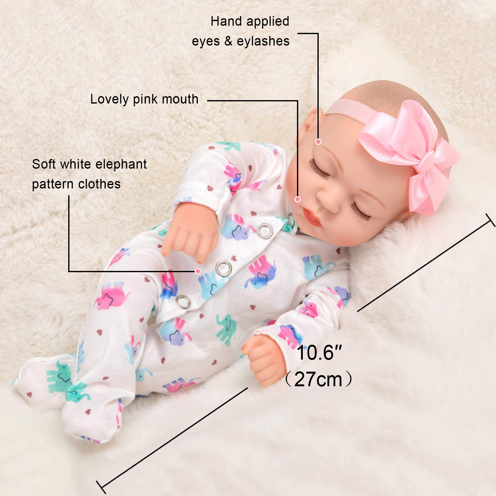 Mua Ecore Fun 10 inch Baby Girl Doll Reborn and Clothes Set Realistic ...