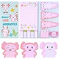 Amazon.com : JIANTA Axolotl Sticky Notes, Cute Cartoon Pastel Memo Set ...