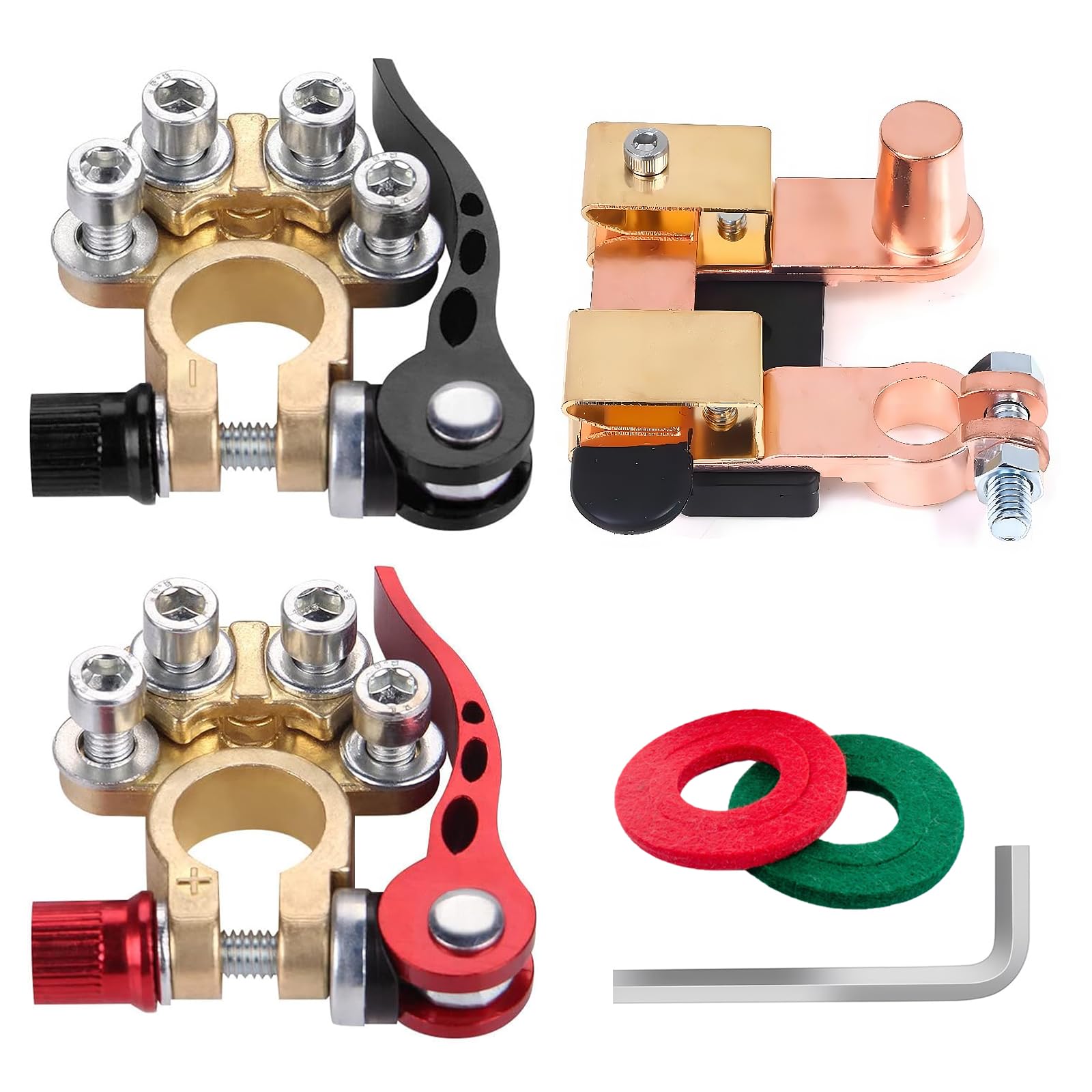 Smaxthsen 4 Way Car Battery Terminal Connectors SAE/JIS Type A Posts ...