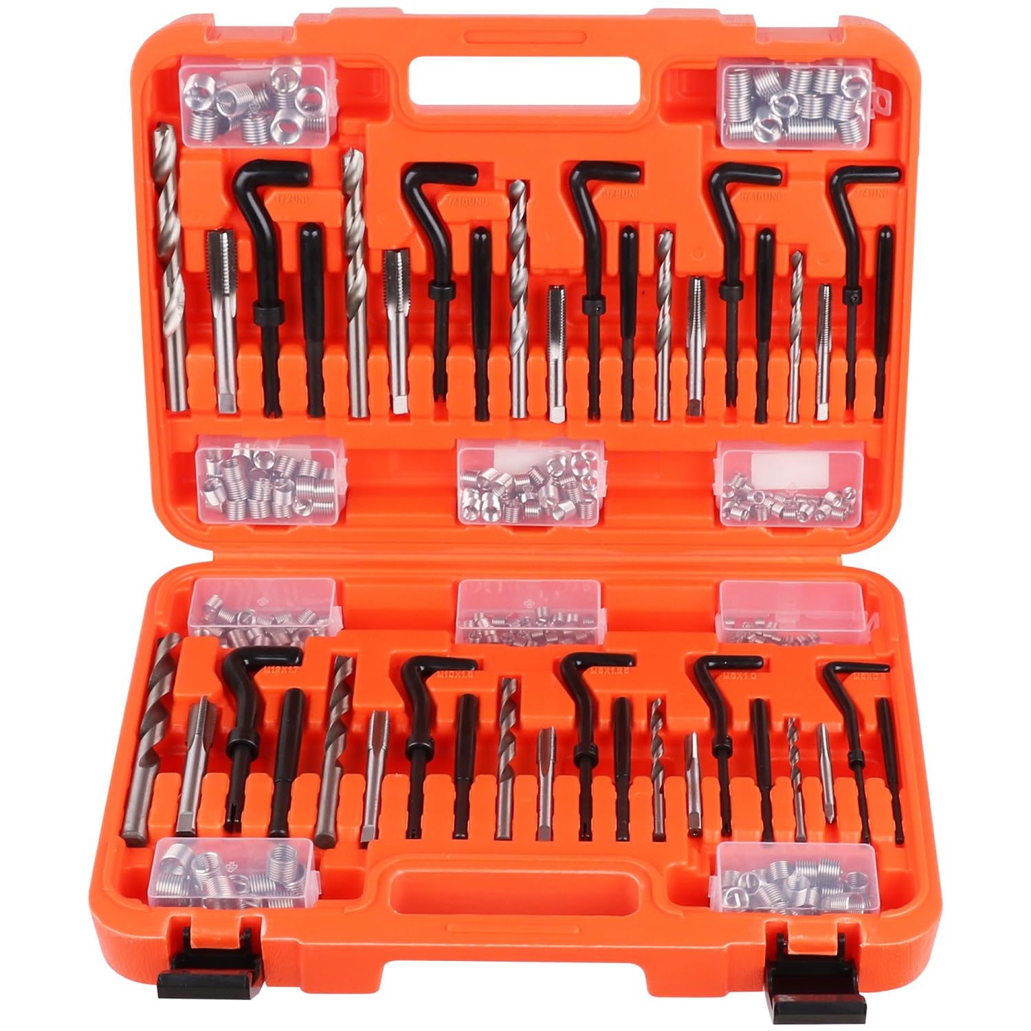 HORUSDY 300-Piece Helicoil Thread Repair Kit, Metric & SAE, HSS Drill ...