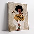 Amazon.com: Tuyashua Black Woman Wall Art Canvas Poster Decorative with Frame (11.5×15 inch ...