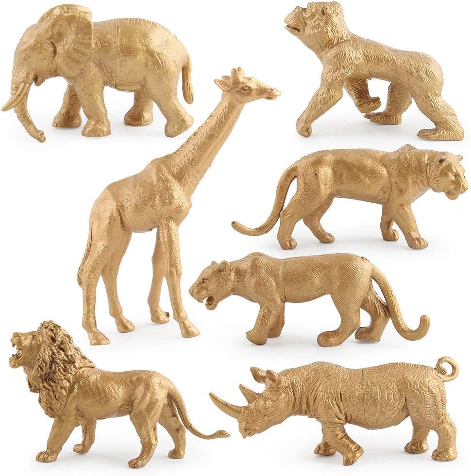 Amazon.com: Gold Safari Animals | Decorative Gold Animals | Safari ...