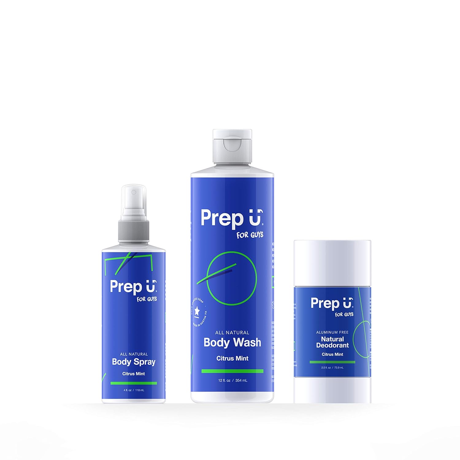 Amazon.com : Prep U Basics Bath & Body Hygiene Set for Boys, Teens, Men ...