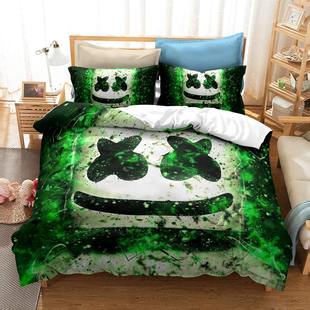 Amazon.com: DJ Marshmallow Duvet Cover Set Twin Size,DJ and Gorgeous ...