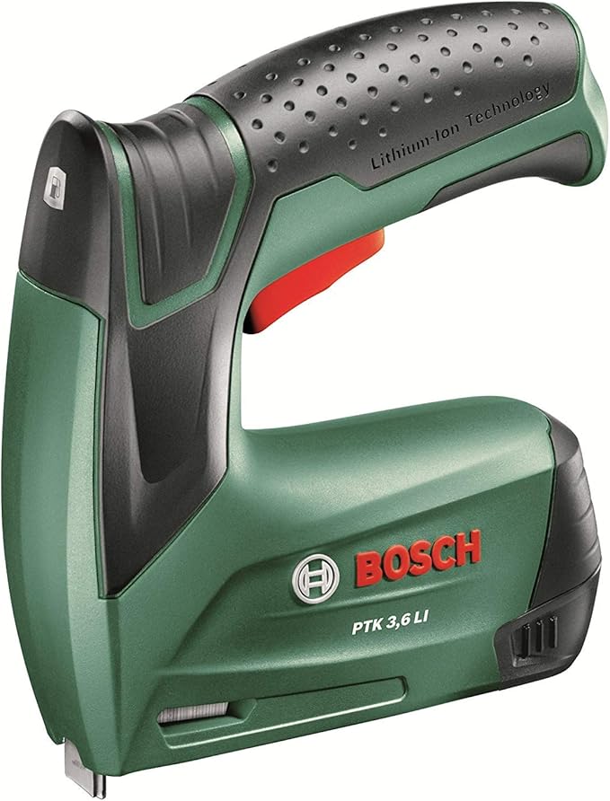 Bosch Cordless Tacker PTK 3.6 LI (Integrated Battery, 3.6 Volt, 1000 x ...