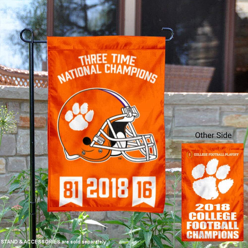 Amazon.com : College Flags & Banners Co. Clemson Tigers 3 Time National ...