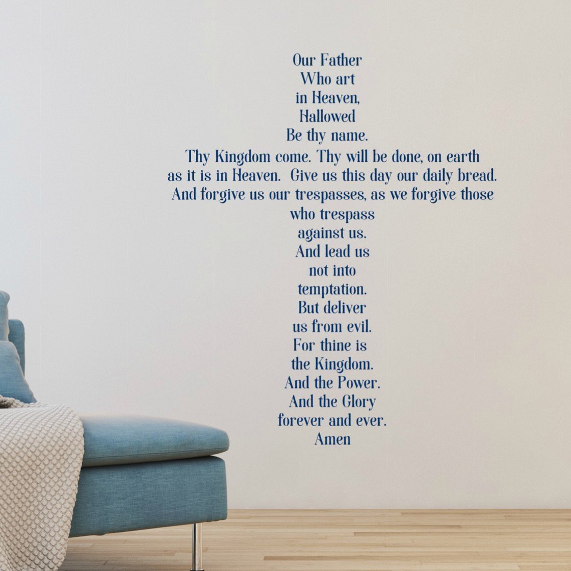 Amazon.com: The Lord's Prayer Wall Sticker, Our Father Prayer Cross ...