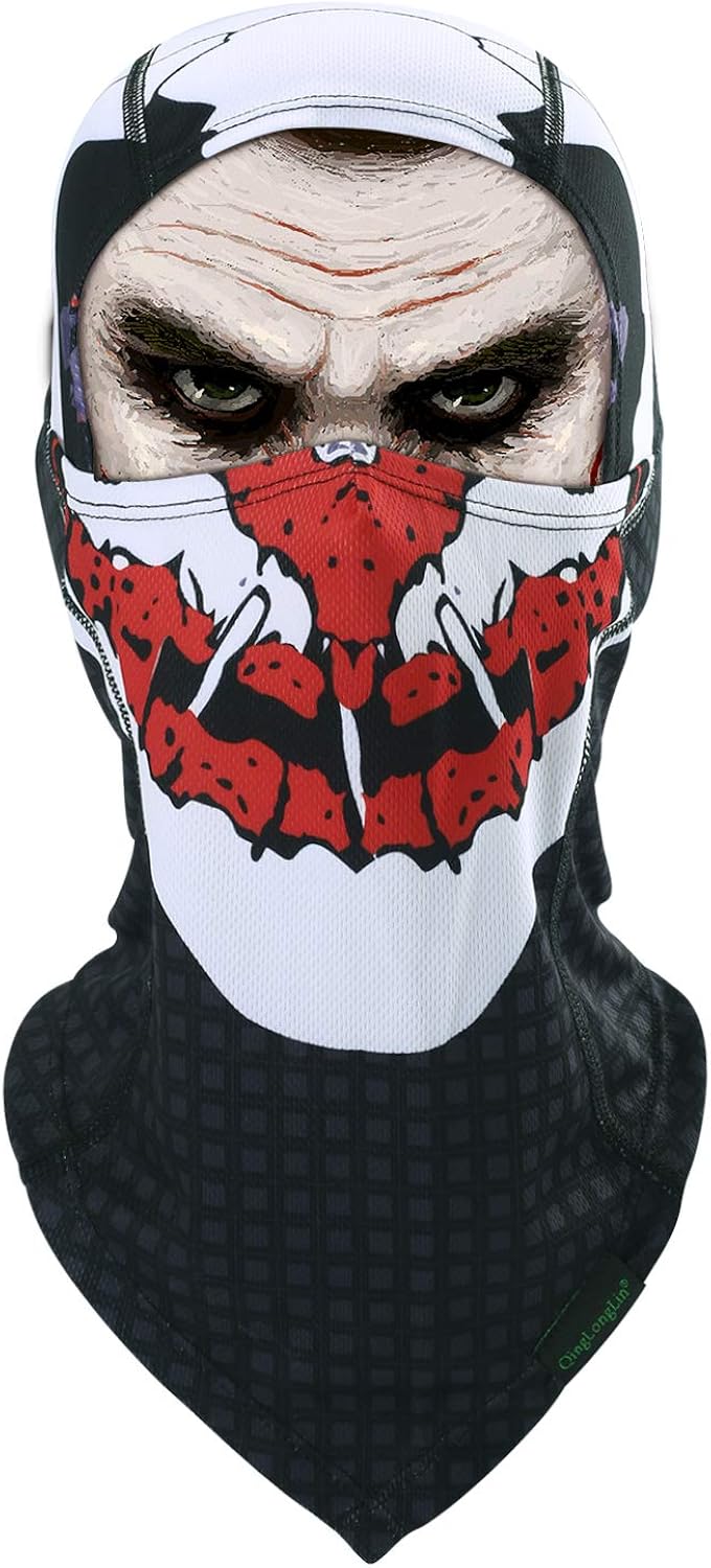 QINGLONGLIN Balaclava Clown Mask - Original Hand Painted Motorcycling ...