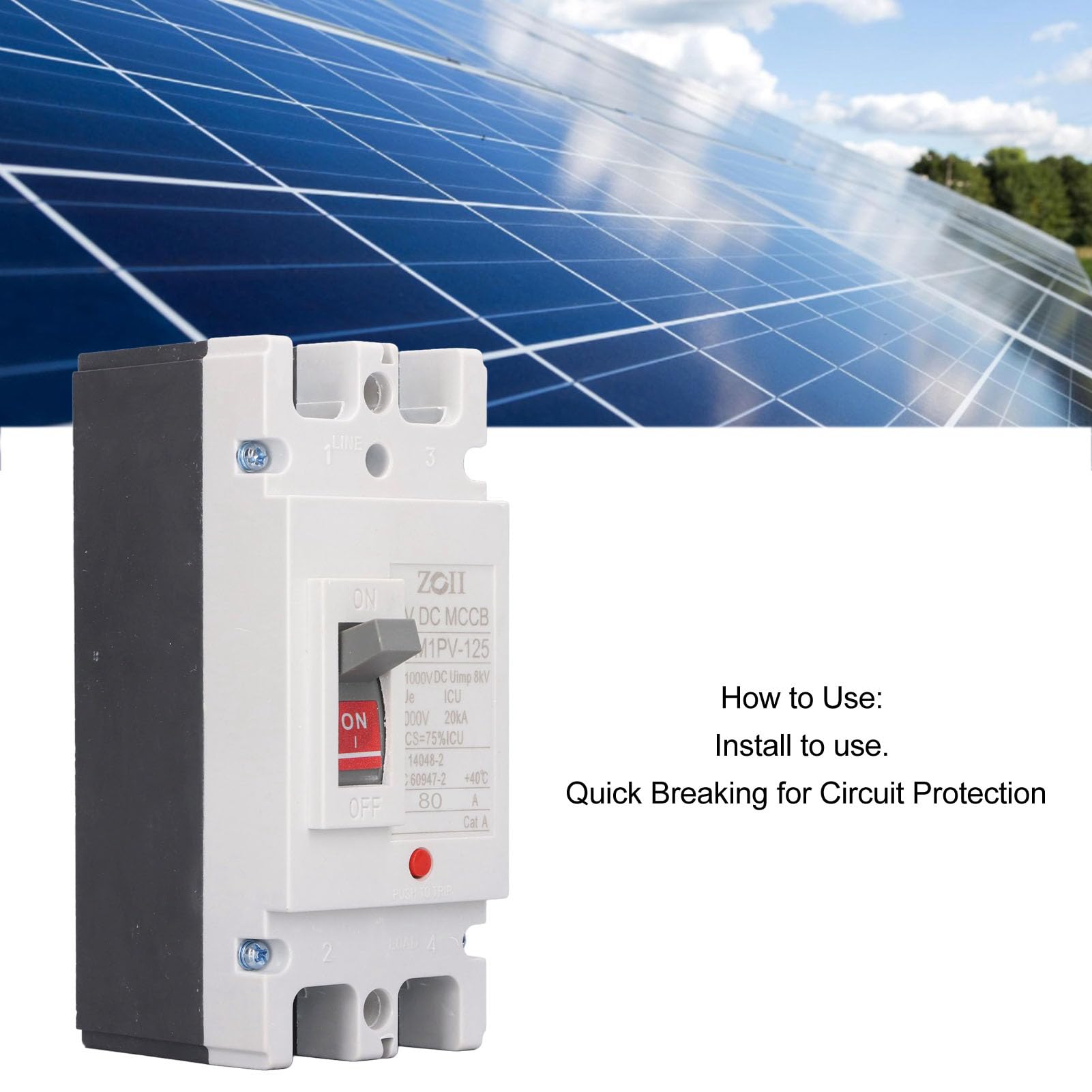 Mua Miniature Circuit Breaker 1000V 80A 2 Poles MCCB DC Solar Battery ...