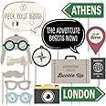 World Awaits - Travel Photo Booth Props Kit - 20 Count : Amazon.ca ...