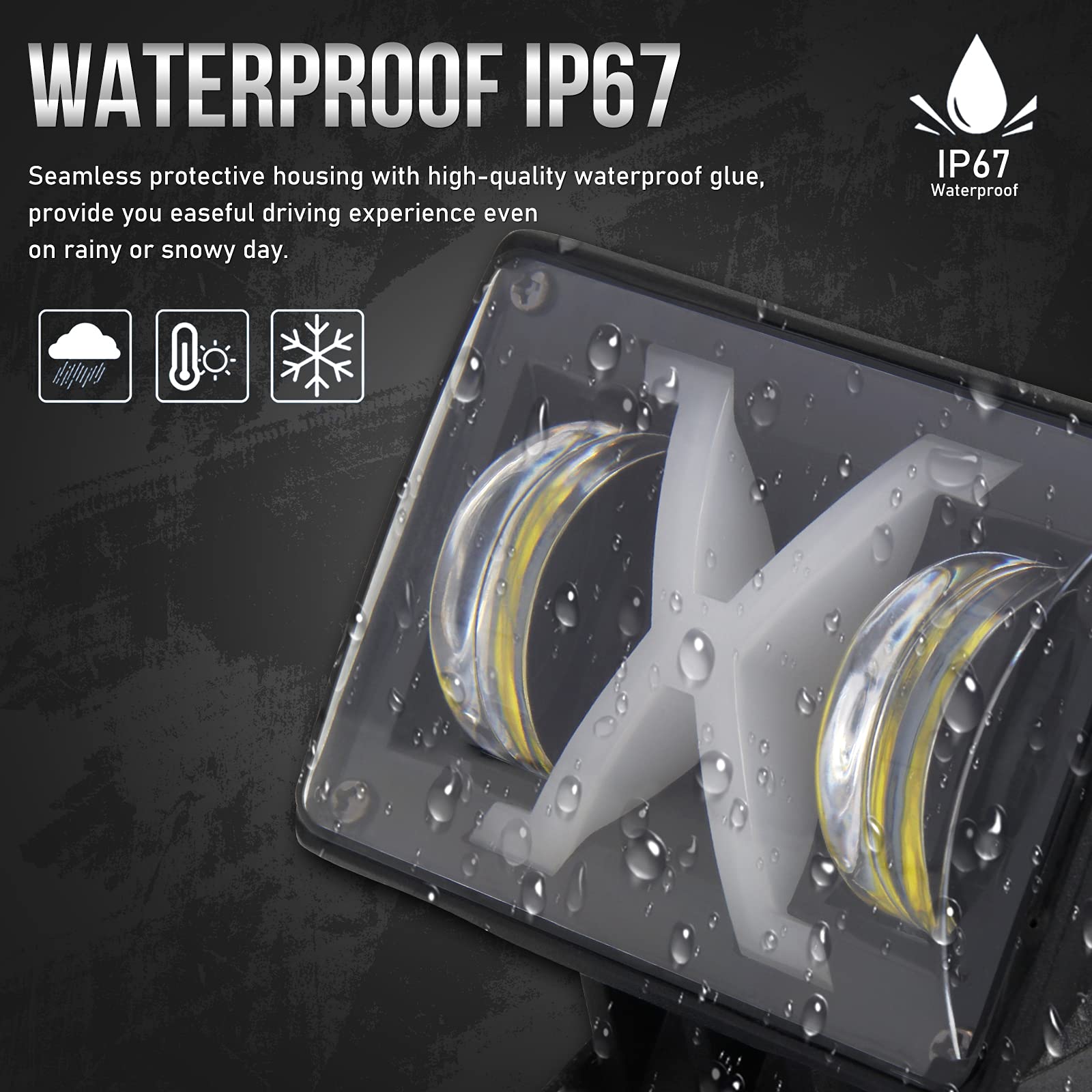 Mua Led Driving Lights Bar 4inch with Blue DRL, High Low Beam Offroad ...