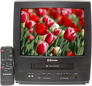 Emerson EWC1302 13" TV/VCR Combo + 12 VHS Movies for Young Children ...