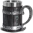 Amazon.com | LAUGOKOBE Nordic Viking Rune Mug, Stainless Steel Drinking ...