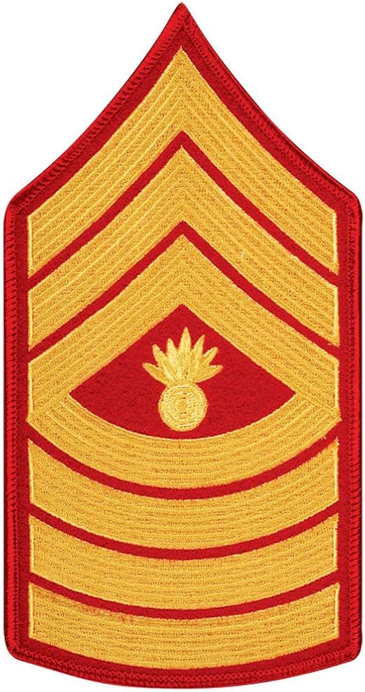 Amazon.com: United States Marine Corps (USMC) chevron gold embroidered ...