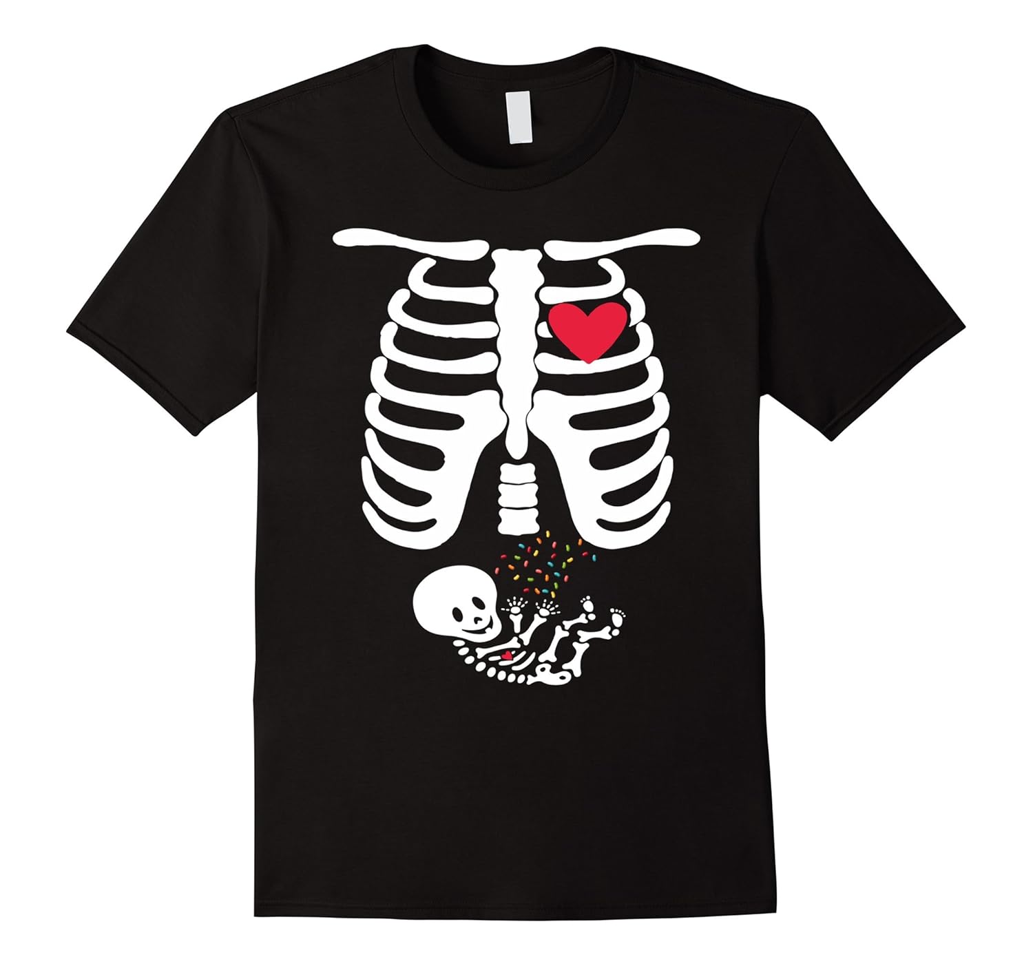 Halloween Skeleton Rib Cage X-ray Costume Candy Mom Shirt-CL – Colamaga